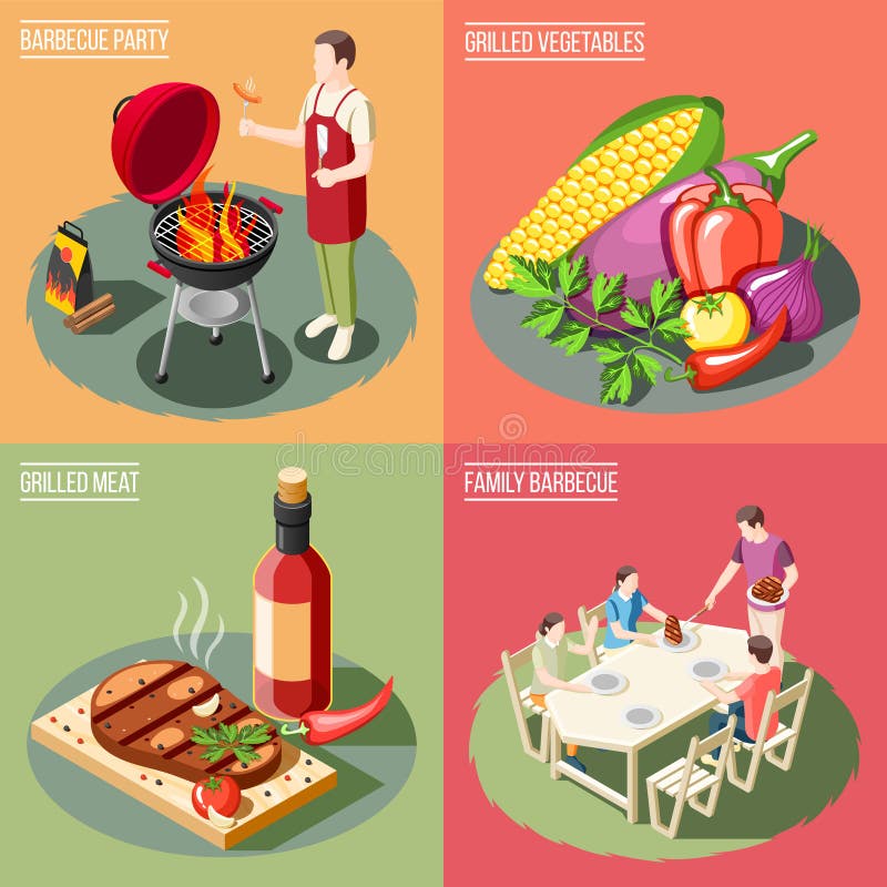 Bbq Grill Infographics stock vector. Illustration of barbecue - 48888966