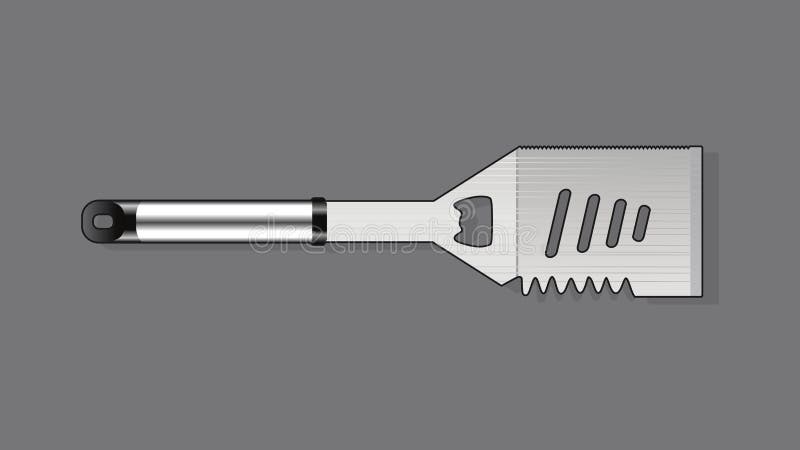 BBQ Grill Spatula Realistic Vector Stock Vector - Illustration of style ...
