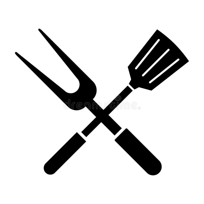 BBQ and Grill Tools Icon Vector Stock Vector - Illustration of logotype ...