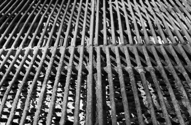 BBQ Grill Up close BW stock photo. Image of empty, burn - 18603516