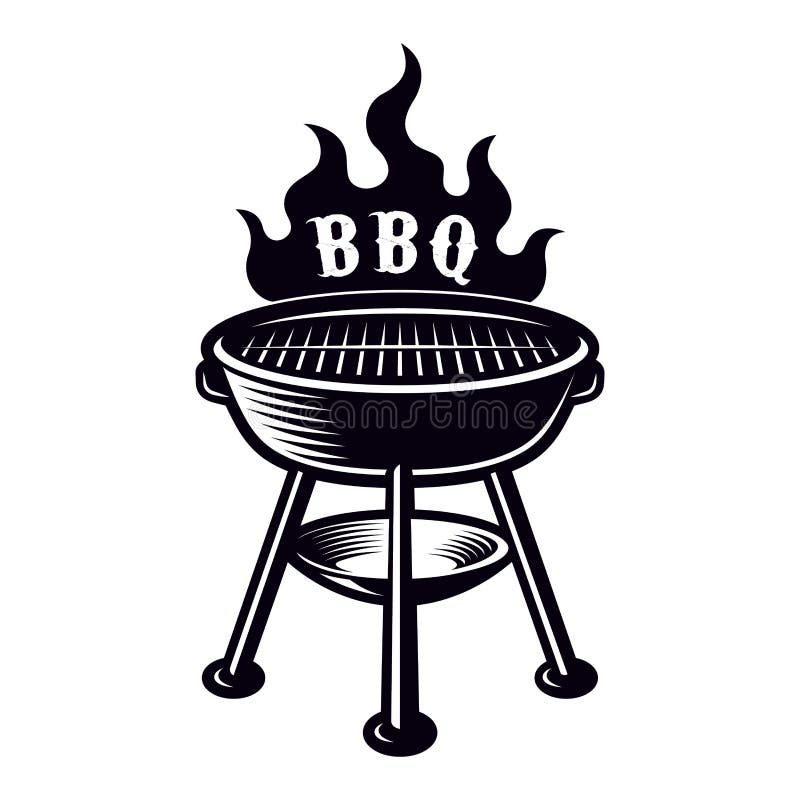 BBQ Grill Vector, Spring Season Filled Icon Editable Stroke Stock ...