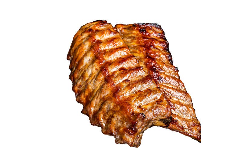 A rack of bbq pork ribs stock photo. Image of back, meal - 24050622