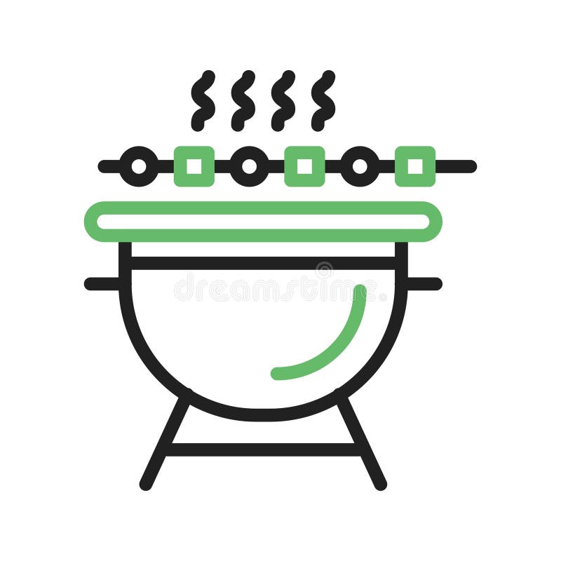 BBQ Icon Image. stock vector. Illustration of meal, food - 288131513
