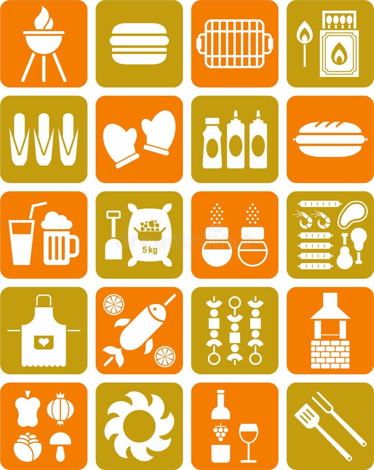 Bbq Icons Stock Illustrations – 12,190 Bbq Icons Stock Illustrations ...