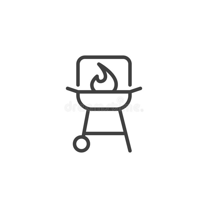 BBQ line icon stock vector. Illustration of outline - 280141992