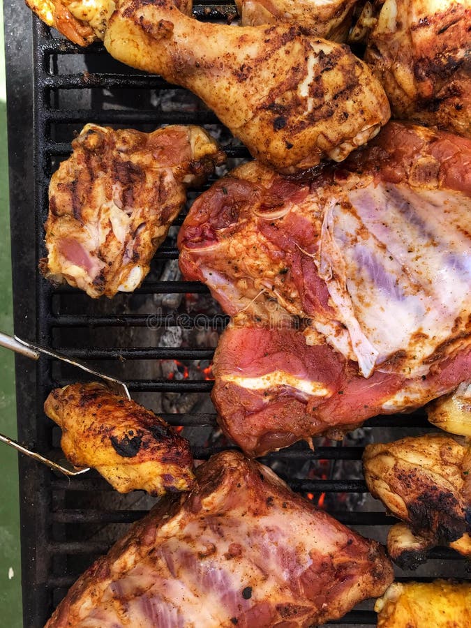 BBQ meat chicken grilled stock photo. Image of sauce - 184010606
