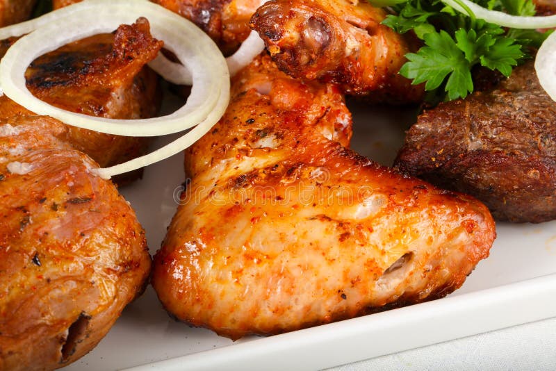 BBQ mix stock image. Image of paprika, green, cooked - 117499949