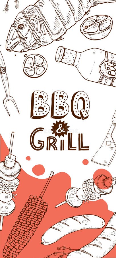 Bbq party posters stock vector. Illustration of lemon - 116665880