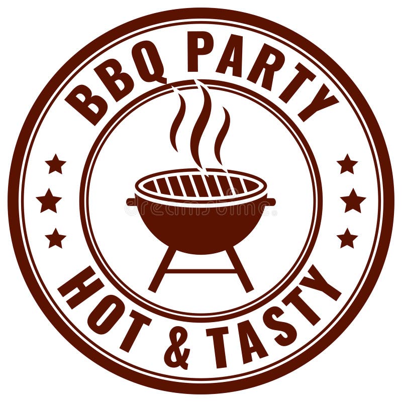 Bbq party vector sign stock vector. Illustration of delicious - 336211379