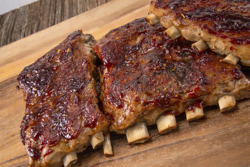 BBQ pork ribs,slab stock image. Image of dinner, american - 183114599