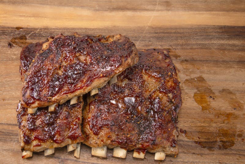 BBQ pork ribs,slab stock image. Image of barbecued, fire - 183114871