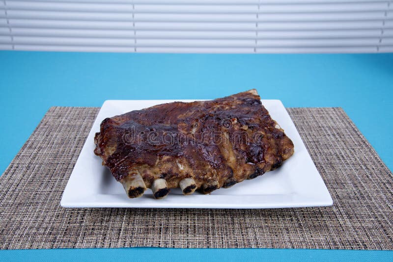 BBQ pork ribs,slab stock image. Image of cookout, grilled - 181464301