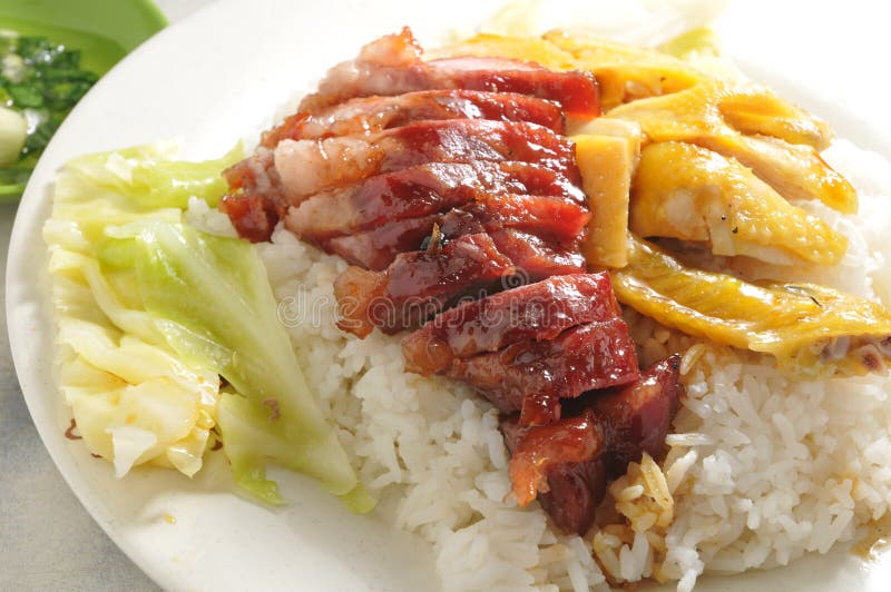 BBQ pork rice stock image. Image of preserved, cuisine - 64383033