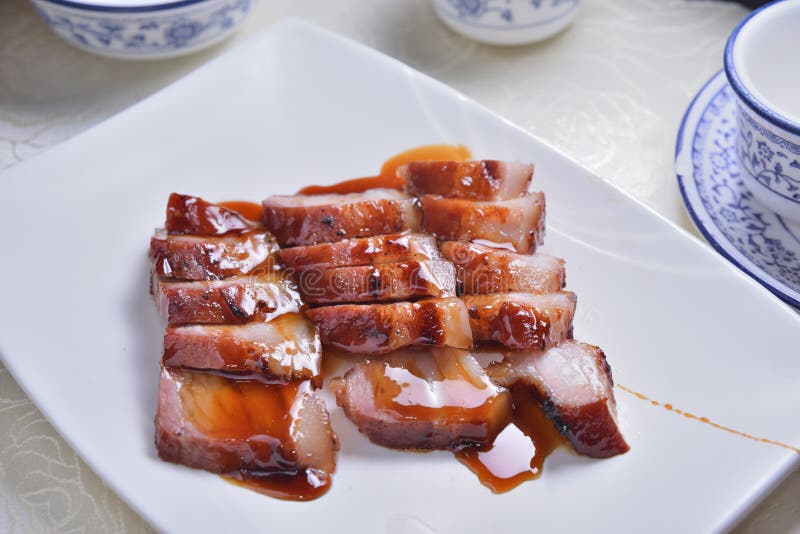 BBQ pork and roasted pork stock photo. Image of grilled - 139827282