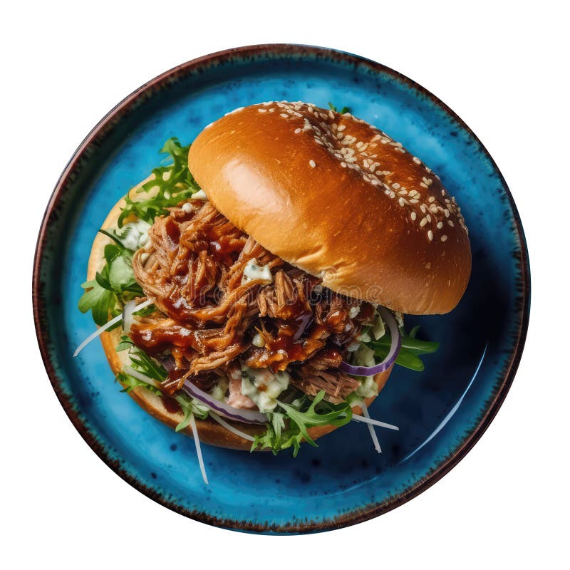 Bbq Pulled Pork Sandwich Stock Illustrations – 170 Bbq Pulled Pork ...