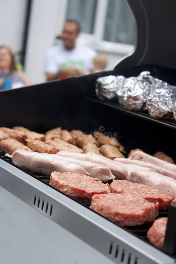 Bbq with raw meat stock image. Image of healthy, grill - 15547123