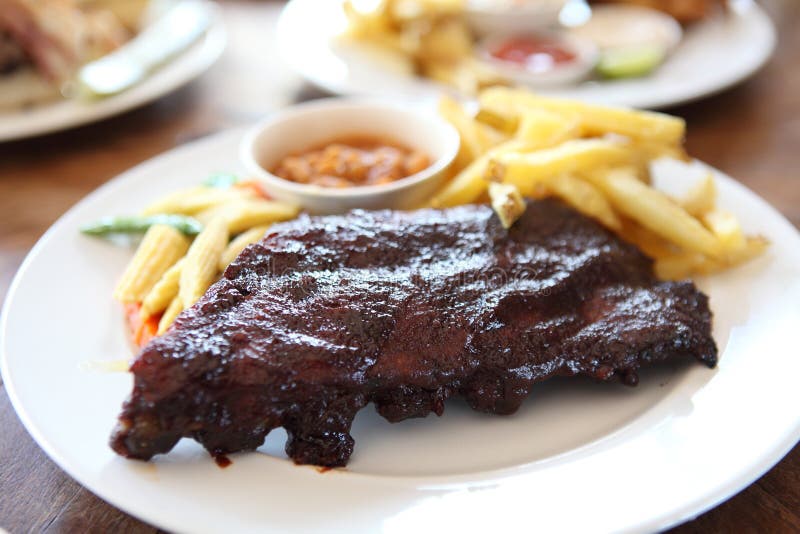 BBQ ribs stock photo. Image of fresh, beef, grilling - 141545306