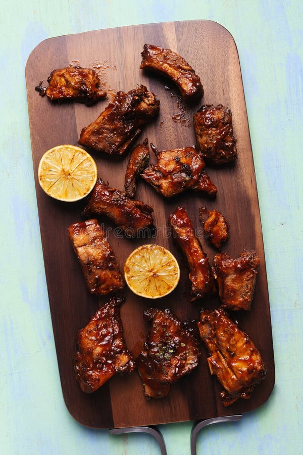Bbq ribs platter stock photo. Image of ribs, vertical - 350168882