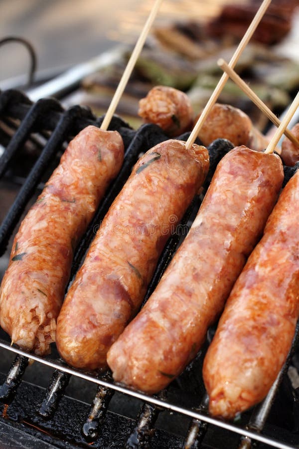 BBQ sausages stock photo. Image of barbecue, grilled - 35729178