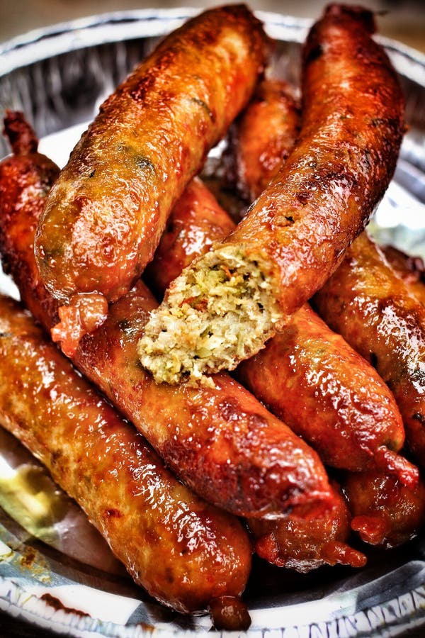 BBQ sausages stock photo. Image of fresh, herb, pile - 33293736