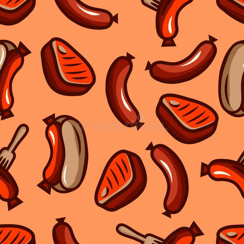 Bbq seamless pattern stock vector. Illustration of branding - 60509966