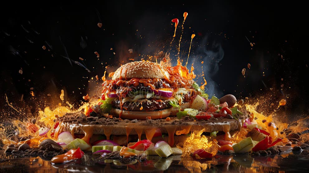 Smash Burger Stock Illustrations – 364 Smash Burger Stock Illustrations ...