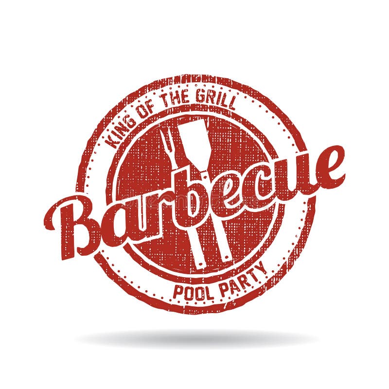 BBQ Grill Barbecue Vintage Steak Menu Seal Stamp. Vector Illustration ...