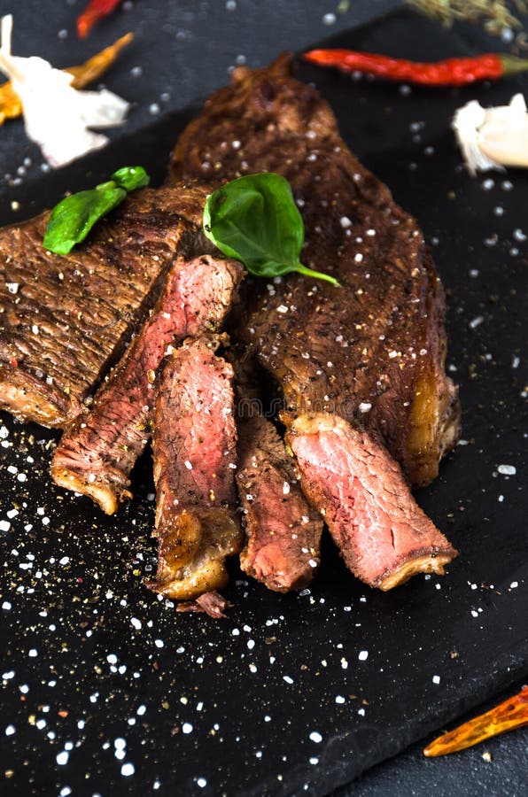 Bbq Steak Square Plate Spice Stock Photo - Image of material, chop ...