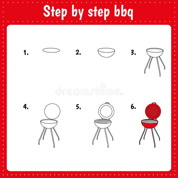 Bbq step stock vector. Illustration of skill, page, draw - 245146985