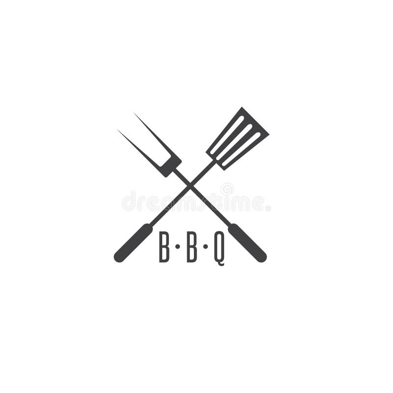 Bbq Tools Simple Icon Vector Design Stock Vector - Illustration of ...