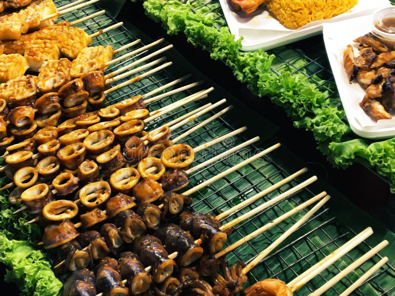 BBQ on tray for sale stock photo. Image of tray, brown - 189611452