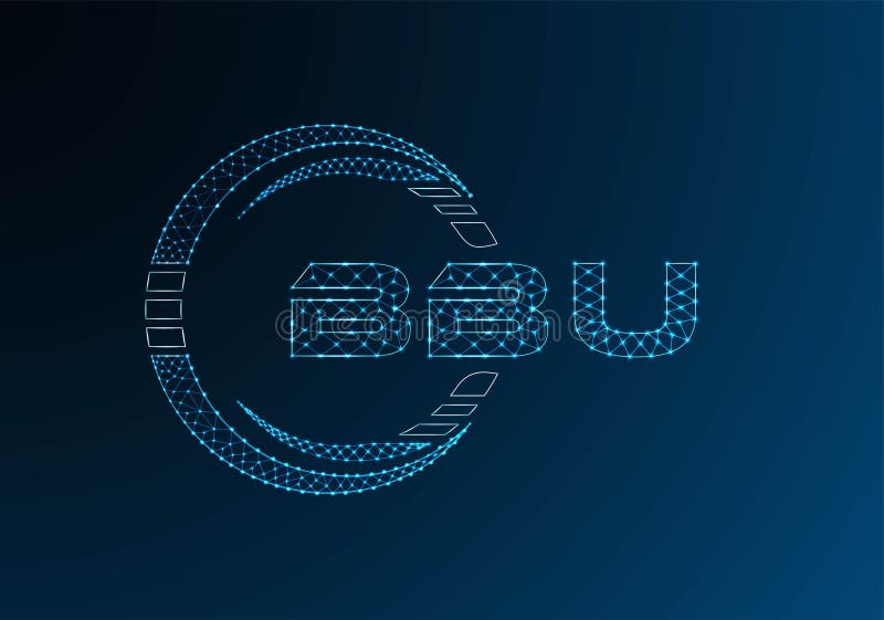 BBU Low Poly Letter Logo Vector Design. BBU Lower Poly Logo Stock ...