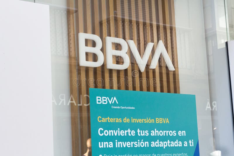 BBVA Logo On BBVA Bank Branch Office. BBVA Is The Second Largest Bank ...