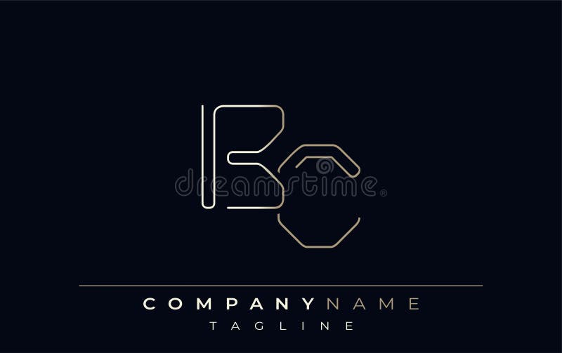 BC Abstract Line Style Logo Stock Vector - Illustration of unique ...