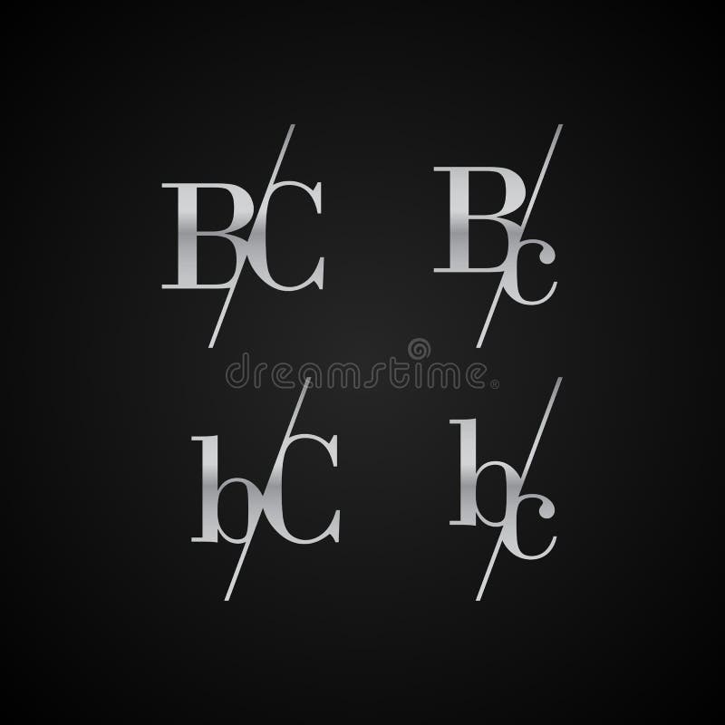 BC Initial Letter Elegant Symbol Template Vector Stock Vector ...