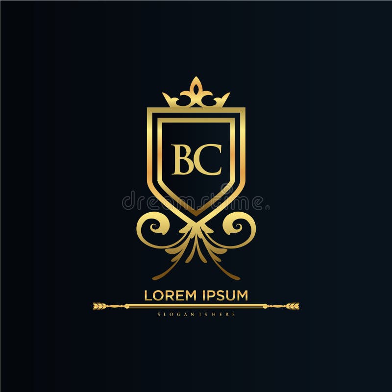 BC Letter Initial with Royal Template.elegant with Crown Logo Vector ...