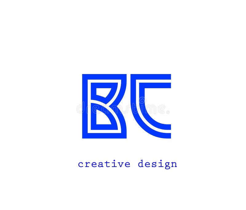 BC logo design stock illustration. Illustration of line - 227542106