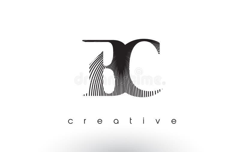 BC Logo Design with Multiple Lines and Black and White Colors. Stock ...