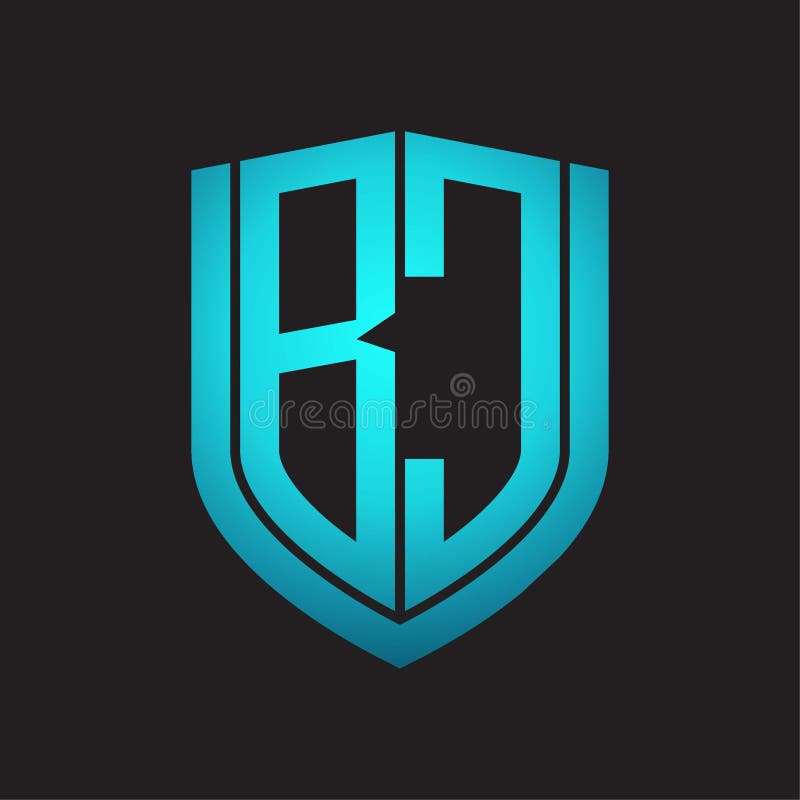 BC Logo Monogram with Emblem Shield Design Isolated with Blue Colors on ...