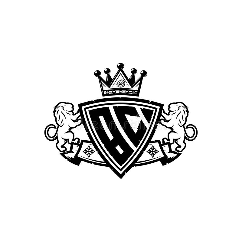 BC Logo Monogram Shield Crown Luxury Design Stock Vector - Illustration ...