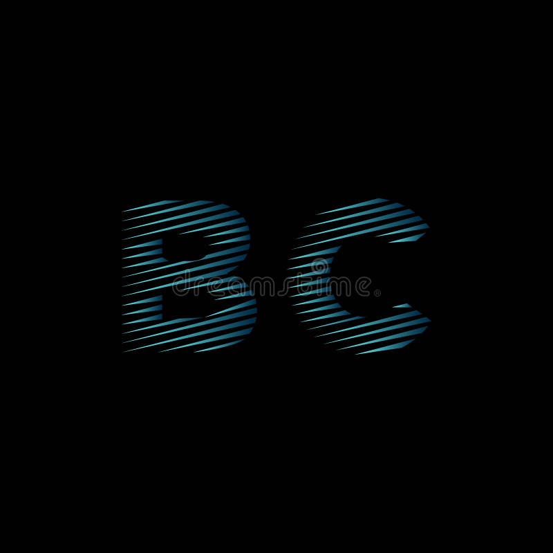 BC Monogram Lines Style Blue Light Vector Stock Vector - Illustration ...