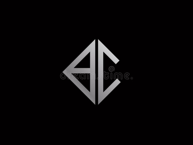 BC Square Shape Silver Color Logo Stock Vector - Illustration of ...