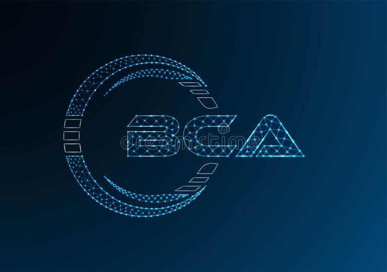 BCA Low Poly Letter Logo Vector Design. BCA Lower Poly Logo Stock ...