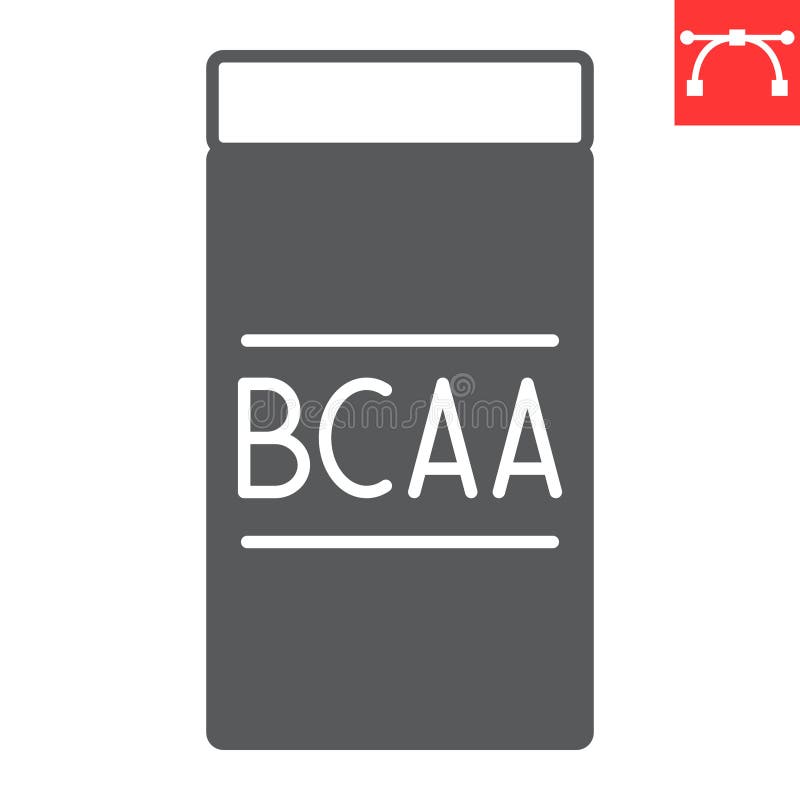 BCAA glyph icon stock vector. Illustration of shaker - 280165938