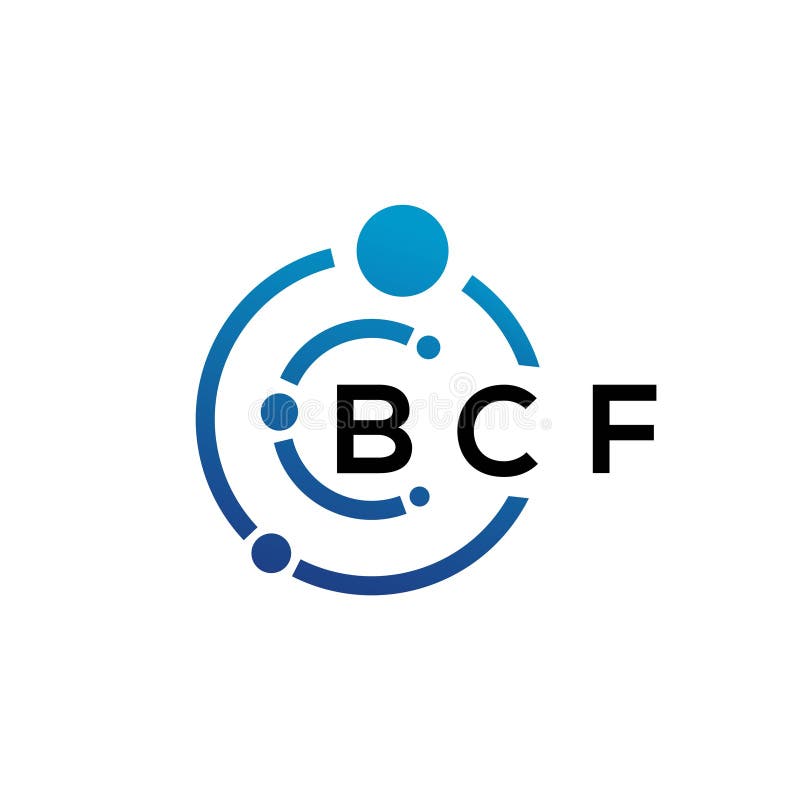 BCF Letter Logo Design on Black Background. BCF Creative Initials ...