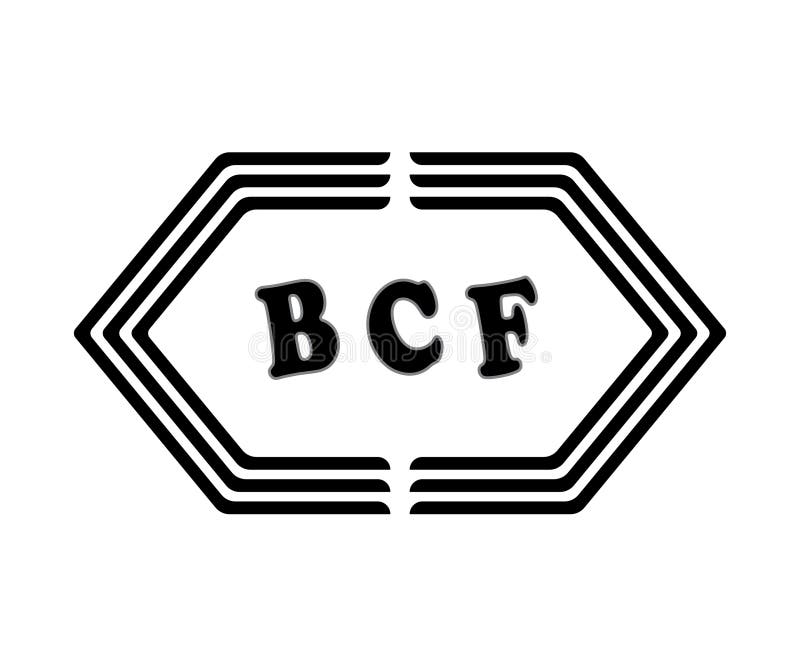 BCF Letter Logo Design. BCF Simple and Modern Monogram Logo Stock ...