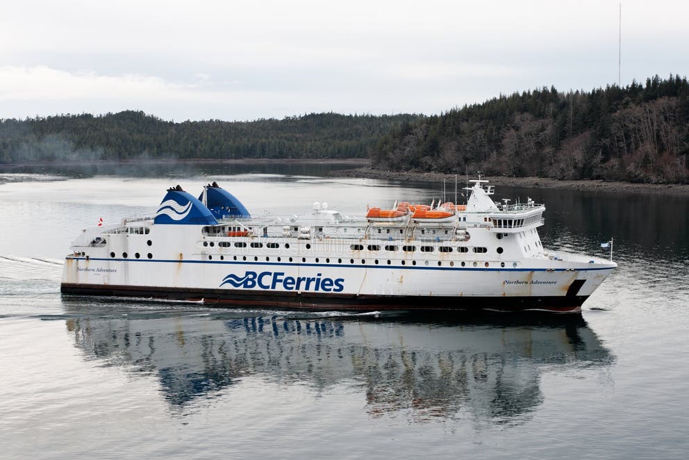 BCFerries Passenger Ferry Enters Harbor Editorial Photography - Image ...