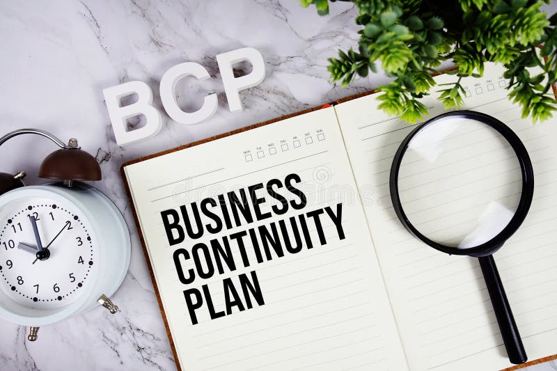 Bcp Business Continuity Plan Acronym Notepad Concept Background Stock ...