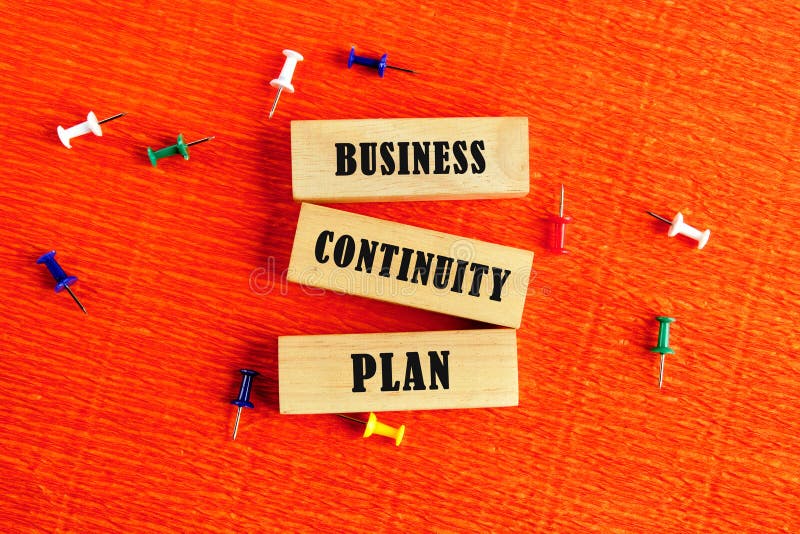 BCP Business Continuity Plan WRITTEN the Inscription on the Blocks on ...