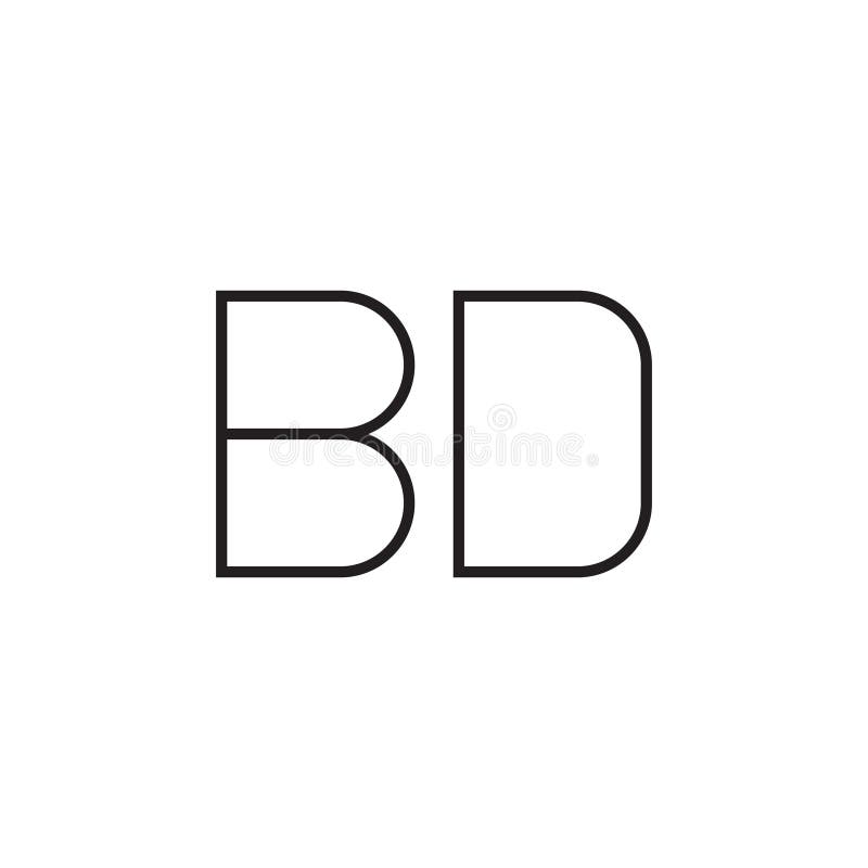 Bd Initial Letter Vector Logo Icon Stock Vector - Illustration of name ...